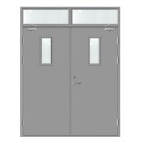 China 50mm Leaf Powder Coated 60min 90min Steel Fire Exit Doors for sale