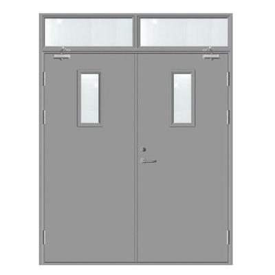 China 50mm Leaf Powder Coated 60min 90min Steel Fire Exit Doors for sale