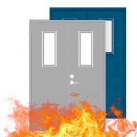 China Swing 180° Open Villa Push Pull Fireproof Steel Door for sale