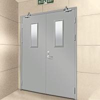 China UL & EI Certified Commercial Double 3-Hour Fireproof Steel Door, Exterior Fireproof Metal Door, Fireproof Exterior Steel Door for sale