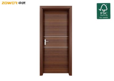 China 45mm Thick PVC Finish HDF Fire Rated Wooden Doors - 2100mm x 900mm Standard Size with BS/UL/ISO/FSC Certification for sale