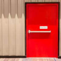 China 1 Hour Fire Rated Door Fireproof Steel Door Push and Pull open for sale