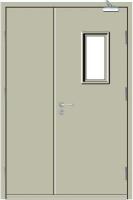 China Strong Galvanized Steel Material UL Fire Door 90 min Fire Rating for sale
