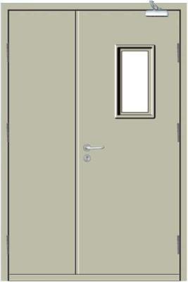 China Strong Galvanized Steel Material UL Fire Door 90 min Fire Rating for sale
