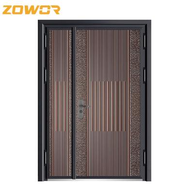 China 90mm Double Steel Security Door with 304 Stainless Steel Lock System - Custom Sizes 960-1800mm x 2050-2400mm for sale