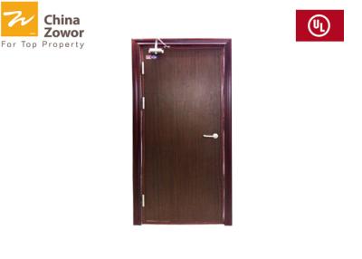 China UL Listed 20-60 Minute Fire Rated Wood Door with Steel Frame - 2100x900x120mm Standard Size for Hotels for sale