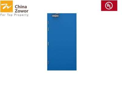 China UL Listed 8'x8' FD90 Double Swing Metal Fire Door with Glass Panel - 45mm/50mm Thickness, 120mm Frame for sale