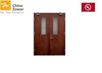China Double Swing 55mm Galvanized Steel FD90 Fire Door - 16 Ga. Face Sheet, 72x84 Inch Size, 90-Minute Fire Rating for sale