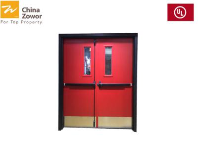 China 45mm Thick Double Swing Galvanized Steel Fire Safety Door - 1200x2400mm & 2100x2400mm Sizes - UL Certified 180min Fire Rating for sale