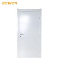 China Beige Color 45mm Thick Fire Rated Doors Powder Coating Flush Model for sale
