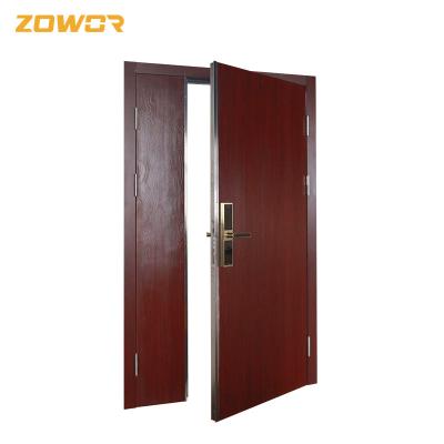 China BS Steel Fire Rated Door 45mm Thick with Wired Glass - 20-120 Minute Fire Rating, 1200x2400mm Standard Size for sale