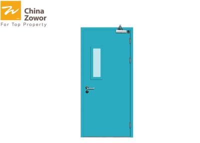 China Single Swing Galvanized Steel Insulated Fire Door With Vision Panel For Apartment for sale