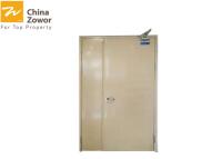 China BS Standard Uneqaul Leaf Oak Wood Finish Steel Insulated Fire Door For Apartment for sale