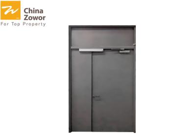 China Powder Coating Unequal Leaf Gal. Steel Fire Rated Exterior Doors/90 minute Insulated Fire Door for sale