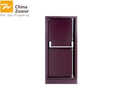 China 60-Minute Rated Steel Insulated Fire Door with Panic Bar - 45mm Thickness, 112mm Frame - GB12955 Certified for sale