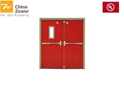 China 1-Hour Rated Galvanized Steel Insulated Fire Door 55mm Thickness 120mm Frame for Commercial Buildings for sale