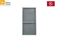 China BS476 Tested 90 Minute Rated Steel Insulated Fire Exterior Door with Glass - 55mm Thickness 120mm Frame for sale