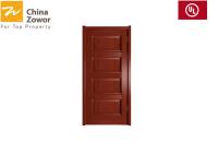 China 60-Minute Fire Rated Black Walnut Veneer Wood Door 45mm Thickness 915×2134mm Size for Hotels for sale