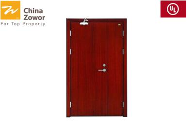 China Customized 1.5hr Fire-Rated Wooden Doors with Melamine Finish and 8mm Fire Board for Hotel Applications for sale