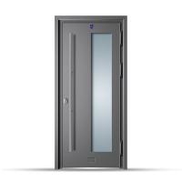 China Customizable Villa Entrance Copper Steel Double Door - 90mm Thickness with 13-Point Security Lock System for sale