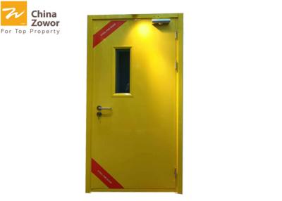 China 45mm FD60 Steel Fire Door with Glass Window - 48x84 Inch Size - 60 Minute Fire Rating for sale