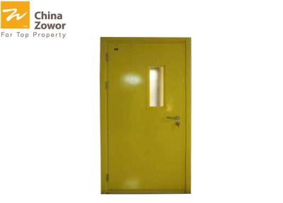 China FD60 Certified 45mm Steel Fire Door with 24mm Anti-Fire Glass - 60 Minute Fire Rating for sale