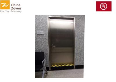 China 40/45/55mm 1-Hour Fire Rated Stainless Steel Metal Doors with 35kg/m² Density and 0.8mm Steel Thickness for sale