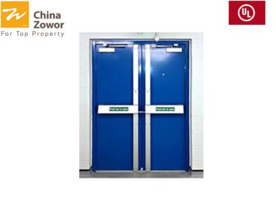 China Double Leaf FD60 Steel Fire Door 45mm Thick with 1.0mm Steel Sheet for Access Corridors for sale