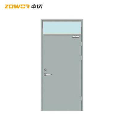 China 3' x 7' UL Listed Steel Fire Exit Door with Vision Panel - 45mm Thick, 30-120 Minute Fire Rating for sale
