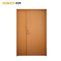China 90-Minute UL Listed Steel Fire Exit Door - 45mm Thick with Honeycomb Core - Red Powder Coated for sale
