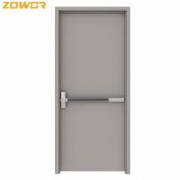 China 60-Minute Fire-Rated Steel Exit Door with Orange Finish - 0.8mm Galvanized Steel, 43mm Honeycomb Core for sale