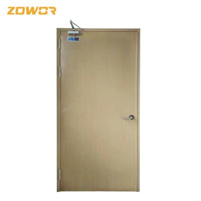 China 90 Minute Fire Rated 55mm Double Swing Hospital Door with 1.2mm Steel Sheet and 23dB Sound Insulation for sale