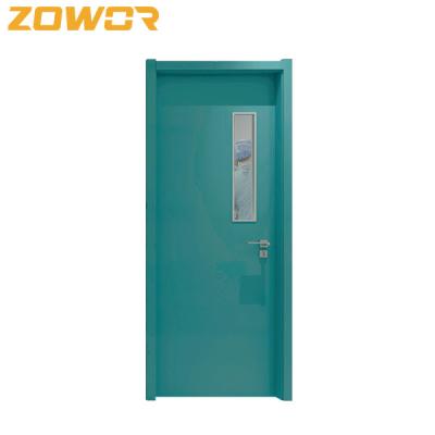 China 90-Minute Fire Rated Galvanized Steel Healthcare Door with 1.2mm Steel Frame and 0.8mm Leaf Construction for sale