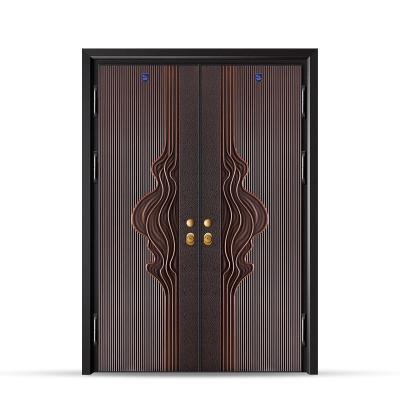 China Double Swing Aluminum Villa Entry Door Design Security soundproof for sale