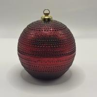 China Embossed Decorative Glass Storage Jar Candle Holder Dual Use Customized Size for sale