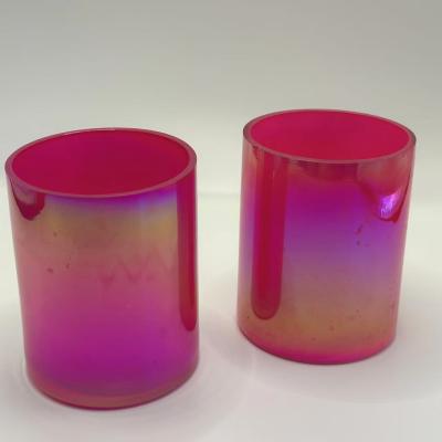 China Sprayed Color Glass Vase Glossy Shine Sturdy Accent for Elegant Home Decor for sale