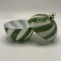 China Twist Stripe Sprayed Color Glass Storage Jar Candle Holder Set For Home Decor Styling for sale
