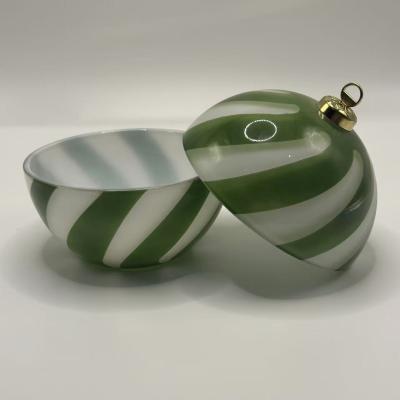 China Twist Stripe Sprayed Color Glass Storage Jar Candle Holder Set For Home Decor Styling for sale