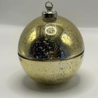 China Decorative Silver Plated Glass Storage Jar With Lid And Candle Holder OEM Design for sale