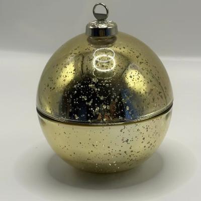 China Decorative Silver Plated Glass Storage Jar With Lid And Candle Holder OEM Design for sale