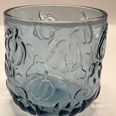 China Sprayed Color Glass Water Cup Fruit Embossment Food-Grade for Everyday Hydration for sale