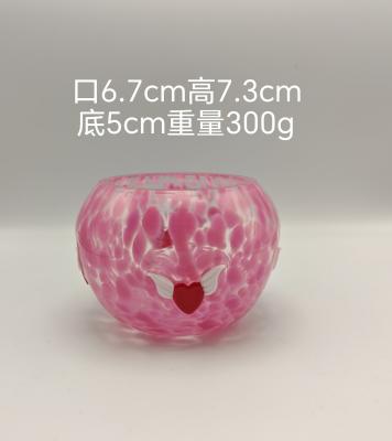 China Blush Pink Glass Charger Plate Soft Rose Tone Round for Wedding Table Styling for sale