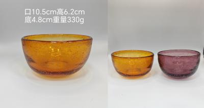 China Honey Amber Glass Charger Plate Golden Tone Round for Cozy Dinner Gatherings for sale