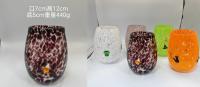 China Flecked Bubble Glass Tumbler Range Five Colours 7 cm Rim 12 cm Tall 440 g Bar Cups for sale