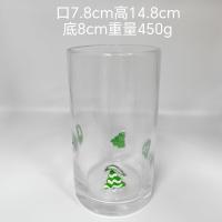 China Textured Clear Glass Tumbler 7.8 cm Rim 14.8 cm Tall 450 g Tall Embossed Cup for sale