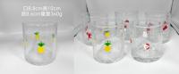 China Pineapple Motif Glass Tumbler Range 8.8 cm Rim 10 cm Tall 360 g Novelty Cups for sale