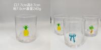 China Embossed Clear Glass Tumbler Range Four Patterns 7.7 cm Rim 8.7 cm Tall 240 g Cups for sale