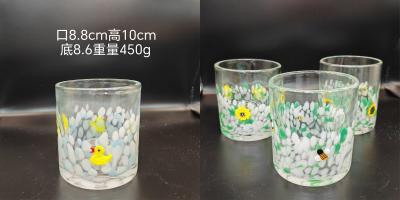 China Clear Glass Pitcher Wide Spout Loop Handle Water Serving Jug for Hotels for sale