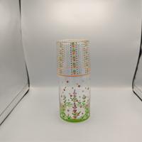 China Wave Relief Clear Glass Tumbler 7 cm Rim 12 cm Tall 189 g Textured Daily Cup for sale