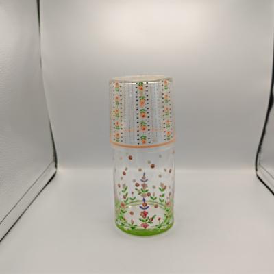 China Wave Relief Clear Glass Tumbler 7 cm Rim 12 cm Tall 189 g Textured Daily Cup for sale